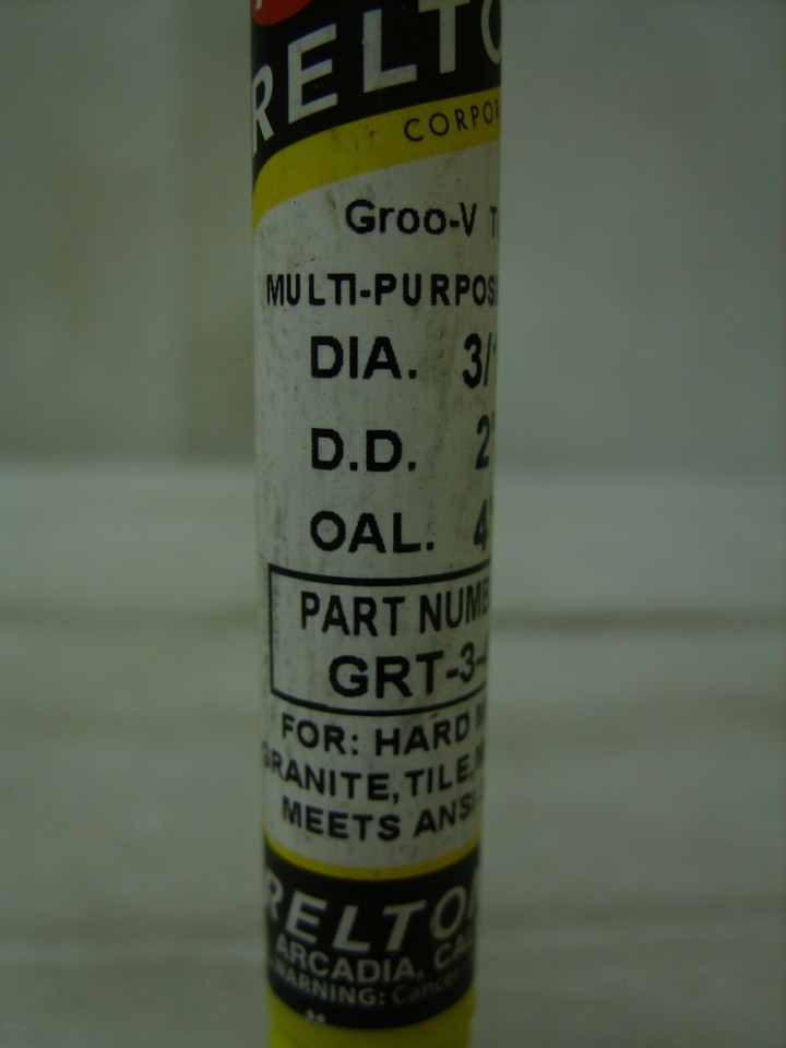 Relton GRT-3-4 3/16" Straight-Shank Masonry Drill Bit Groo-VÂ® Tip ...