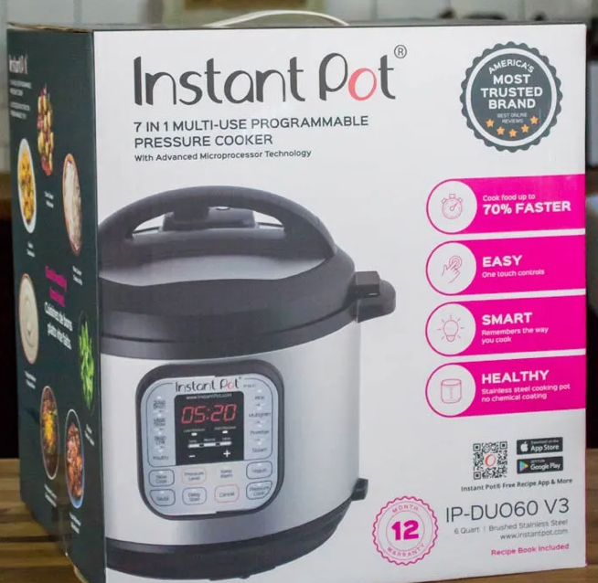 NEW IN BOX Instant Pot 6 qt IP-DUO60 V3 Programmable Pressure Cooker | eBay