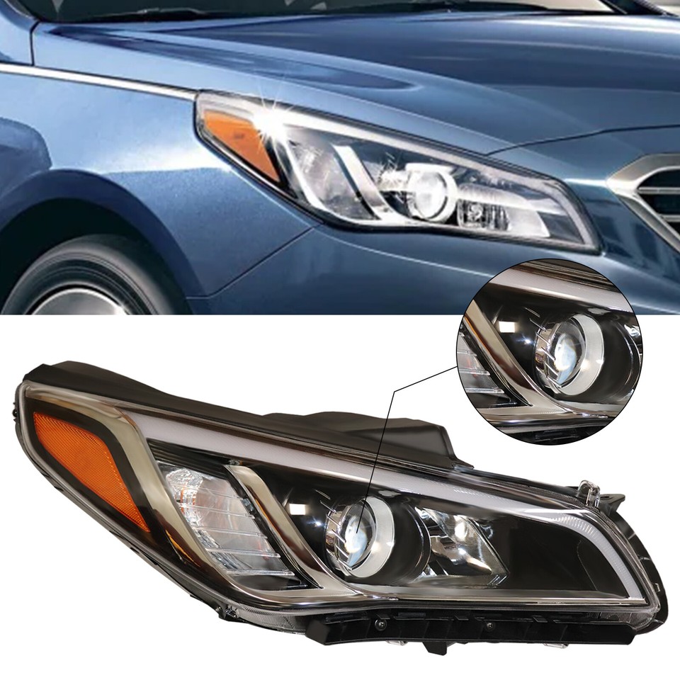 2015-2017 Hyundai Sonata Right Passenger RH Headlight Headlamp Halogen ...