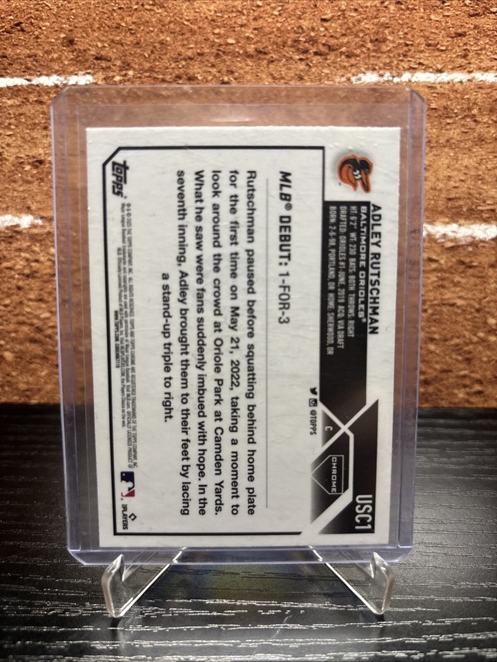 Adley Rutschman RC 2023 Topps Chrome Update Rookie Debut Silver ...