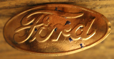 Old Ford (Cursive Writing) Badge Oval with One Stud and One Nut For ...