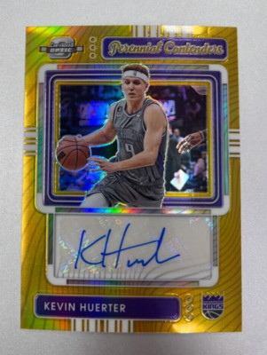 2022-23 PANINI CONTENDERS OPTIC KEVIN HUETER AUTO 02/10 GOLD PRIZM ...