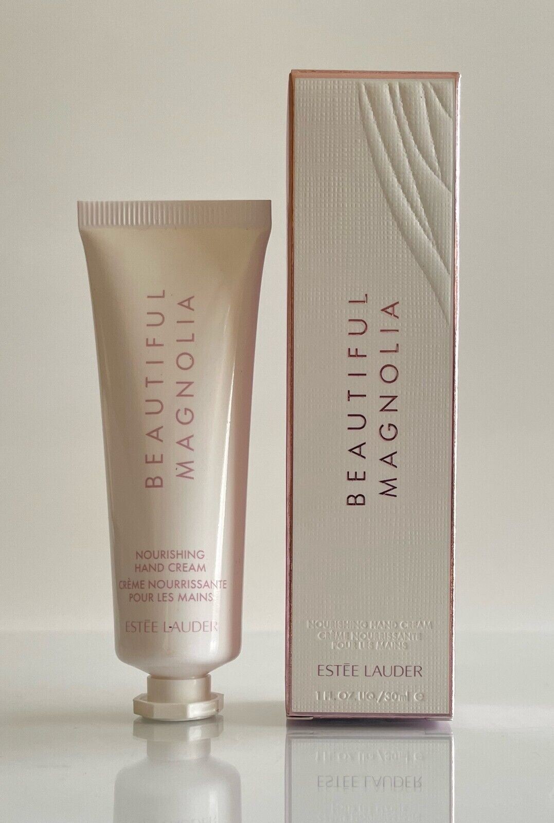 Estee Lauder BEAUTIFUL MAGNOLIA Perfume Nourishing Hand Cream 1 oz MANI ...