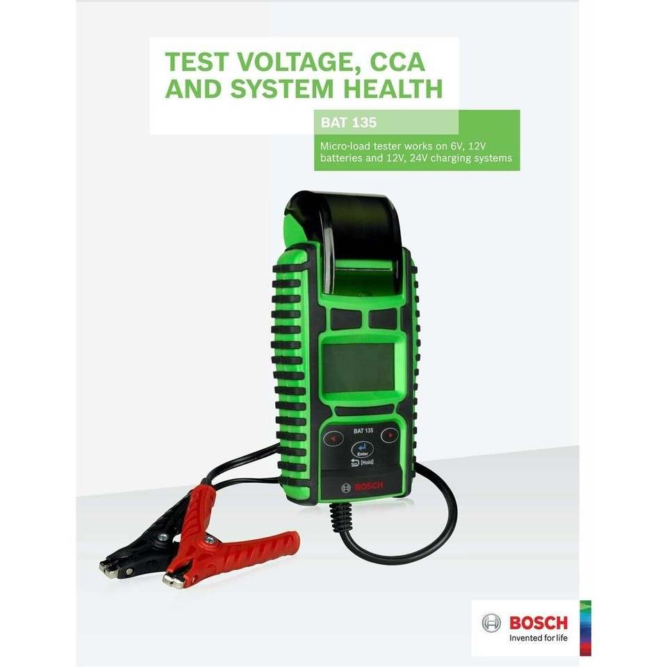 Bosch 1699200244 BAT 135 Battery Tester with Integrated Printer | eBay