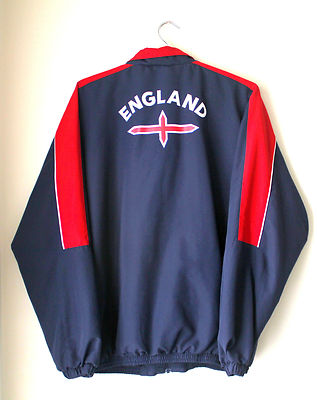 Umbro England Jacket Size Medium M Navy Blue with Red Soccer Zip Up ...