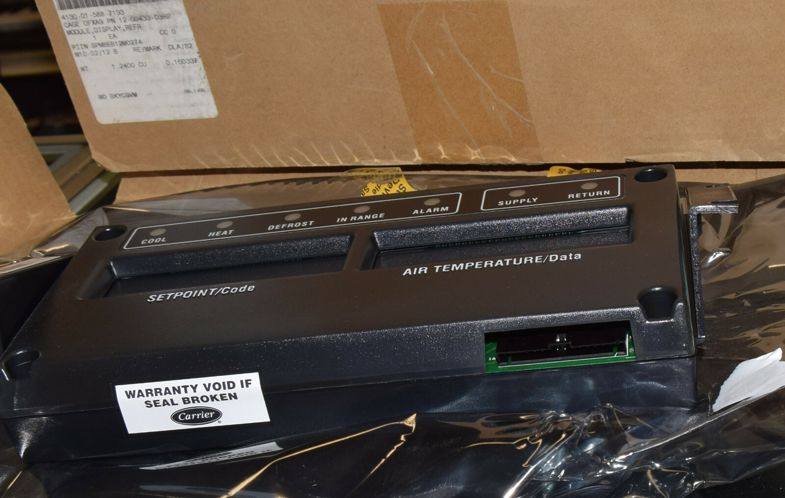 CARRIER TRANSICOLD REFRIGERATED CONTAINER 69NT40 DISPLAY MODULE 12 ...