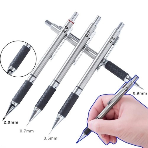 Soft Grip Automatic Pencil Metal Movable Pencil Sketch Pencil School ...