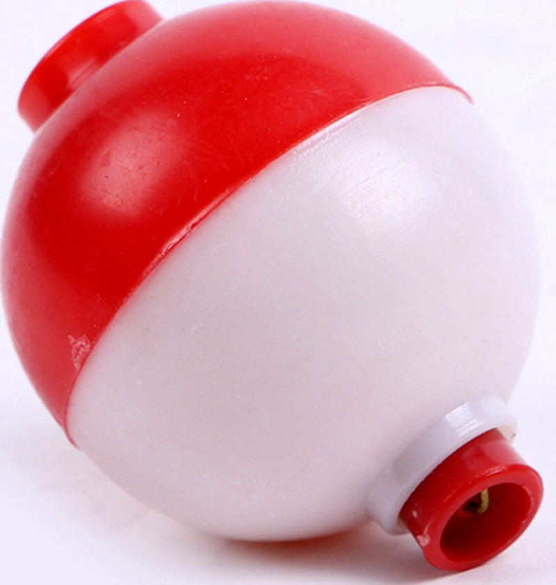 25 50 100 200 PACK-1" Fishing Bobbers RED & WHITE Snap-On Round Floats ...