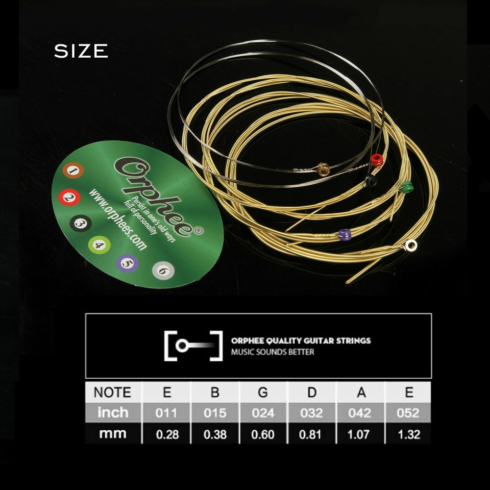 10 Sets Orphee TX630 Acoustic Guitar Strings Anti-Rust Bronze Strings ...
