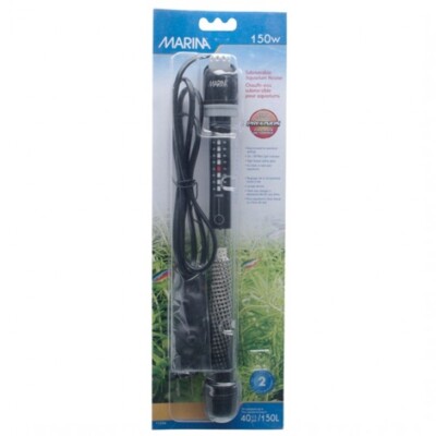 Marina Submersible Aquarium Heater 150W Up to 150L Fish Tank Fresh/Salt ...