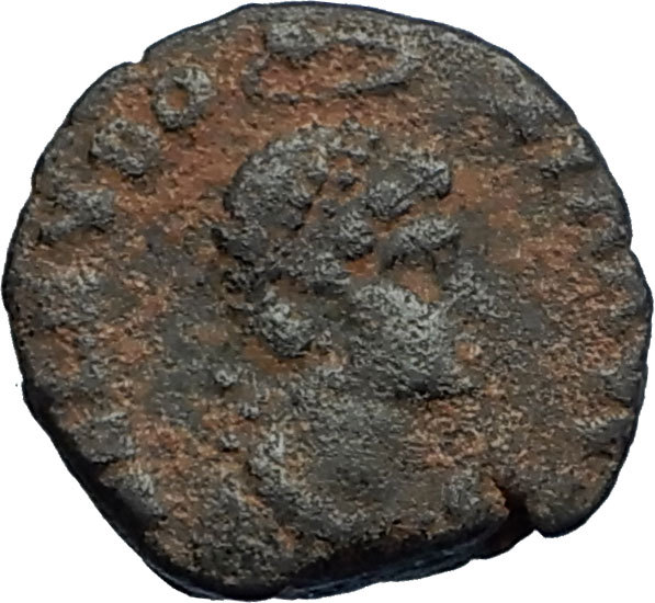 EUDOXIA Arcadius Wife 401AD Authentic Ancient Roman Coin VICTORY CHI ...