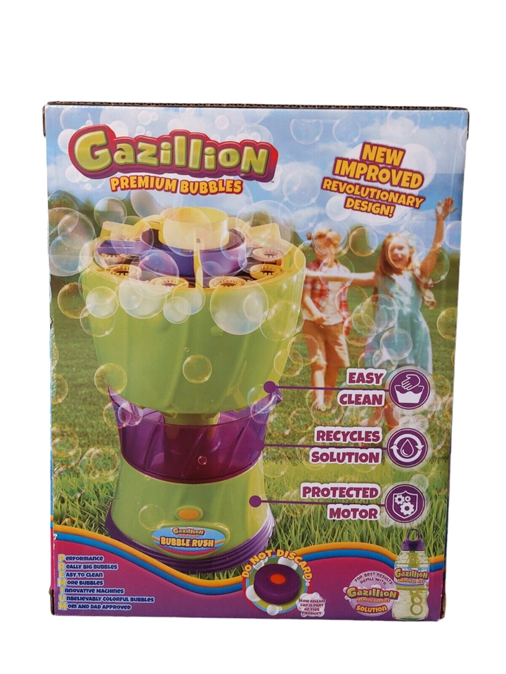 Gazillion Premium Bubbles Portable Bubble Rush Blowing Machine Easy ...