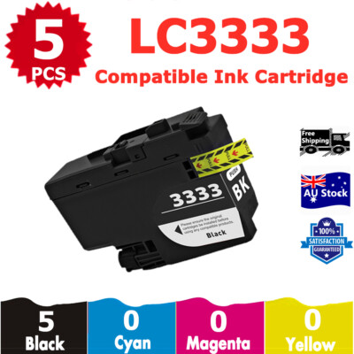 5X LC3333 LC 3333 Black Compatible Ink Cartridge For Brother J1100dw ...