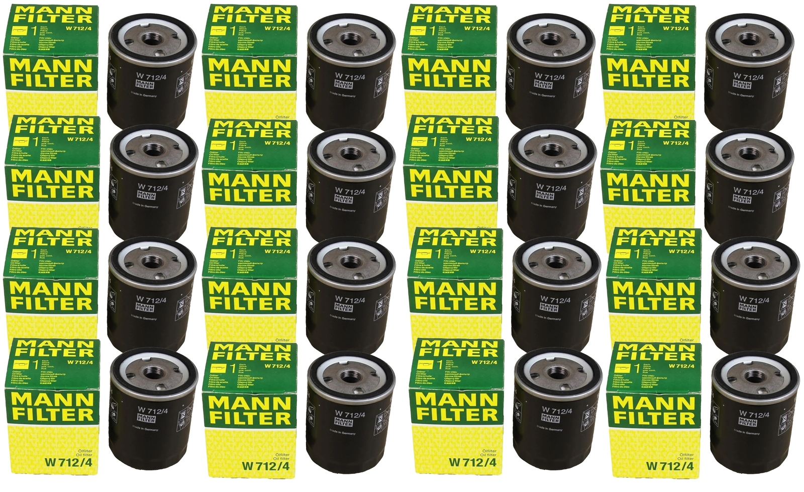 Mann Set of 12 Engine Oil Filters Hydraulics Spin-On W 712/4 | eBay