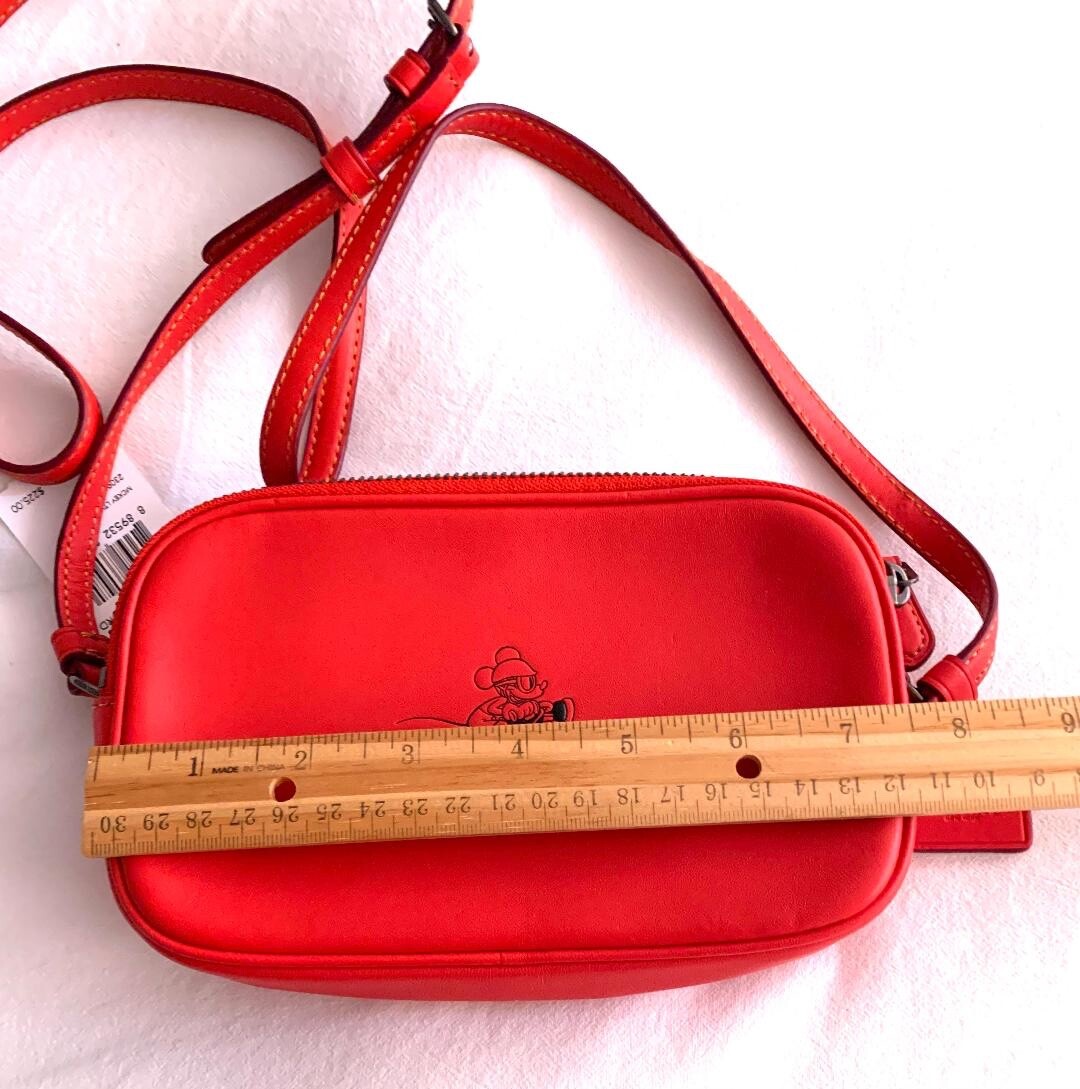 NWT Coach limited edition Bright Red Mickey Crossbody Purse Handbag ...