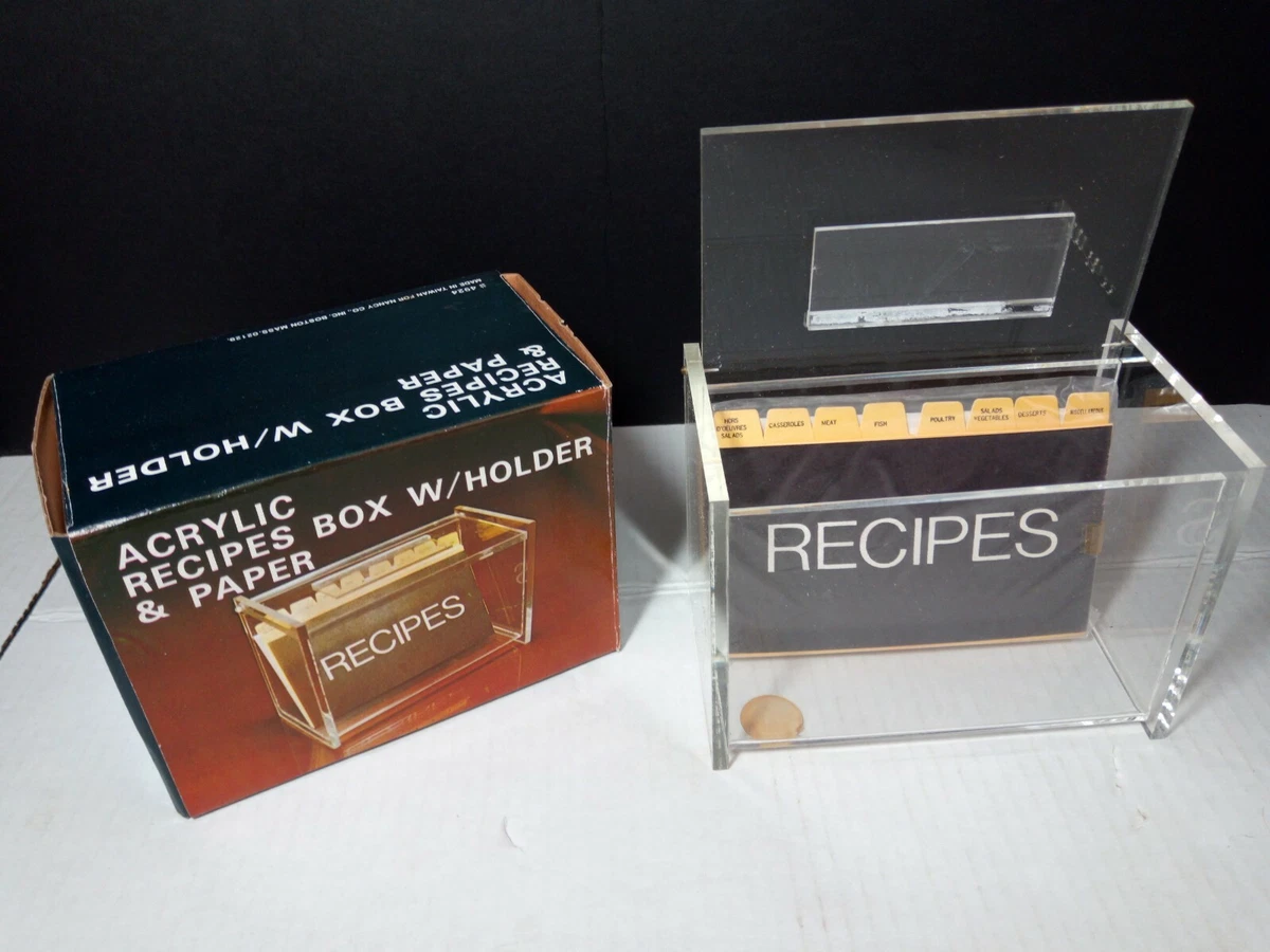 Acrylic Recipe Box