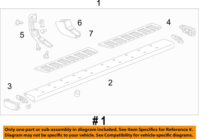 Genuine GM Assist Steps Rectangular Chrome Double CAB 84106505 Sierra ...