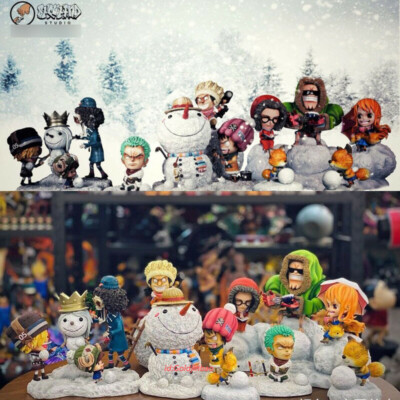 ShowHand Studio One Piece Luffy Zoro Sanji Resin Model Snowman In Stock ...