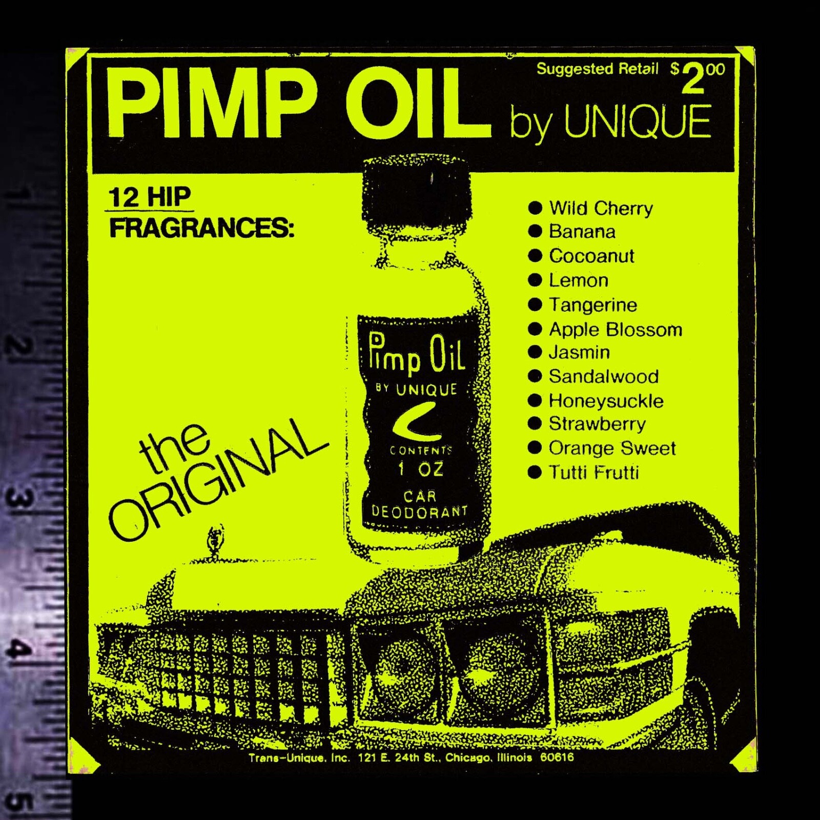 PIMP OIL Car Deodorant Fragrances - Original Vintage 1970's Racing ...