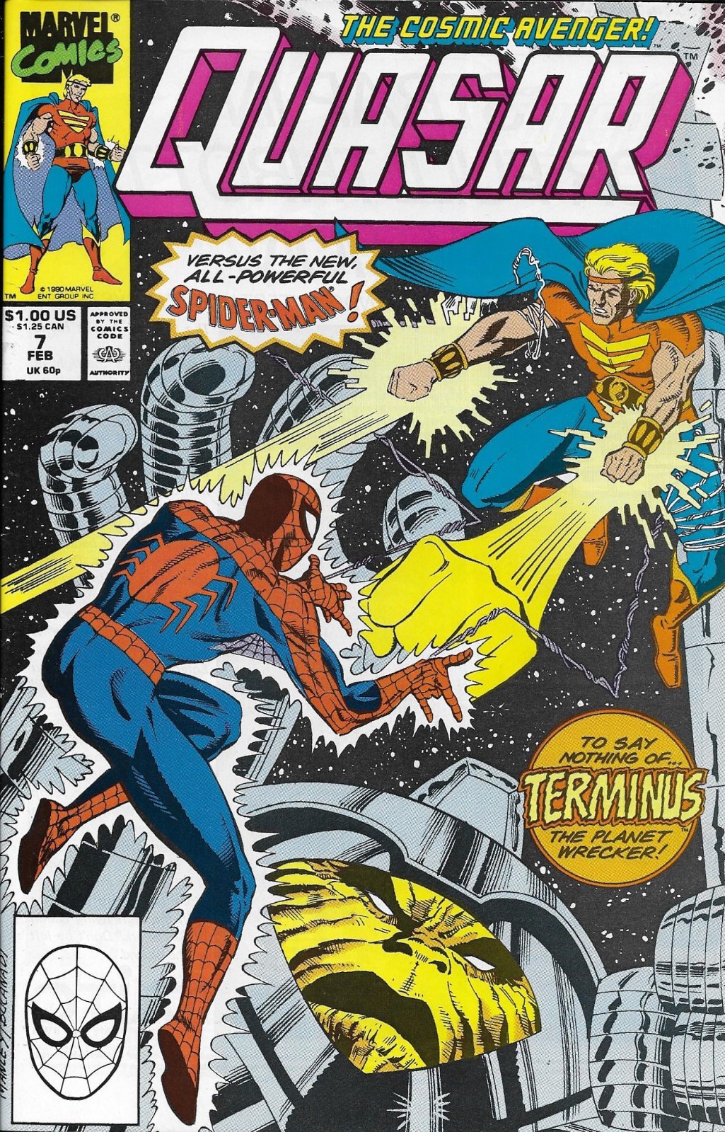 Quasar Comic 7 Copper Age First Print 1990 Mark Gruenwald Manley ...