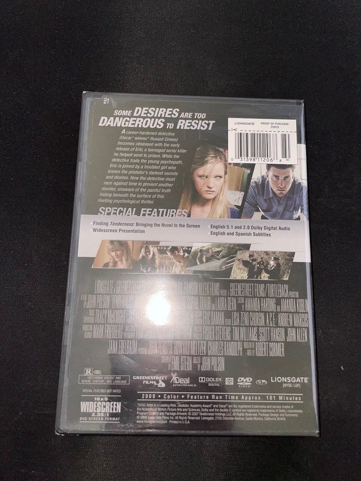 BRAND NEW Tenderness DVD Russell Crowe Jon Foster Sophie Traub THRILLER ...