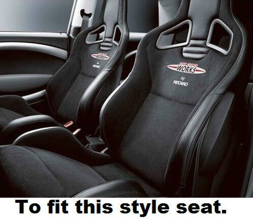 EMBROIDERED CAR SEAT COVER TO FIT MINI JCW JOHN COOPER WORKS R56 R53 ...