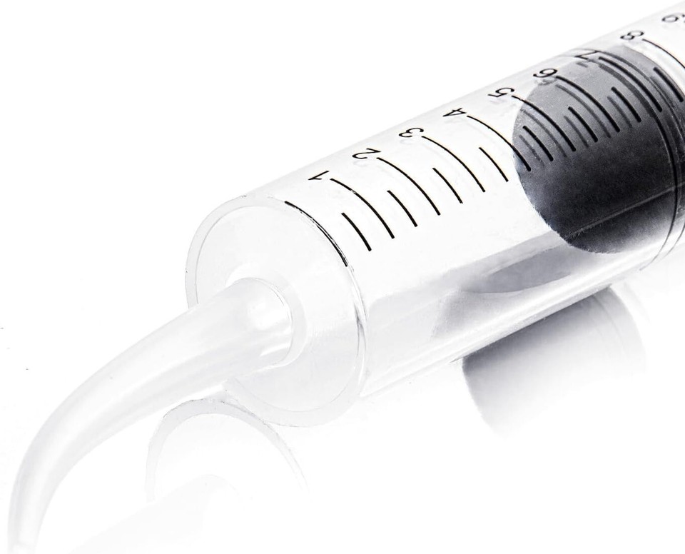 JMU 12CC Dental Irrigation Syringe Long Curved Tip with Measurement ...