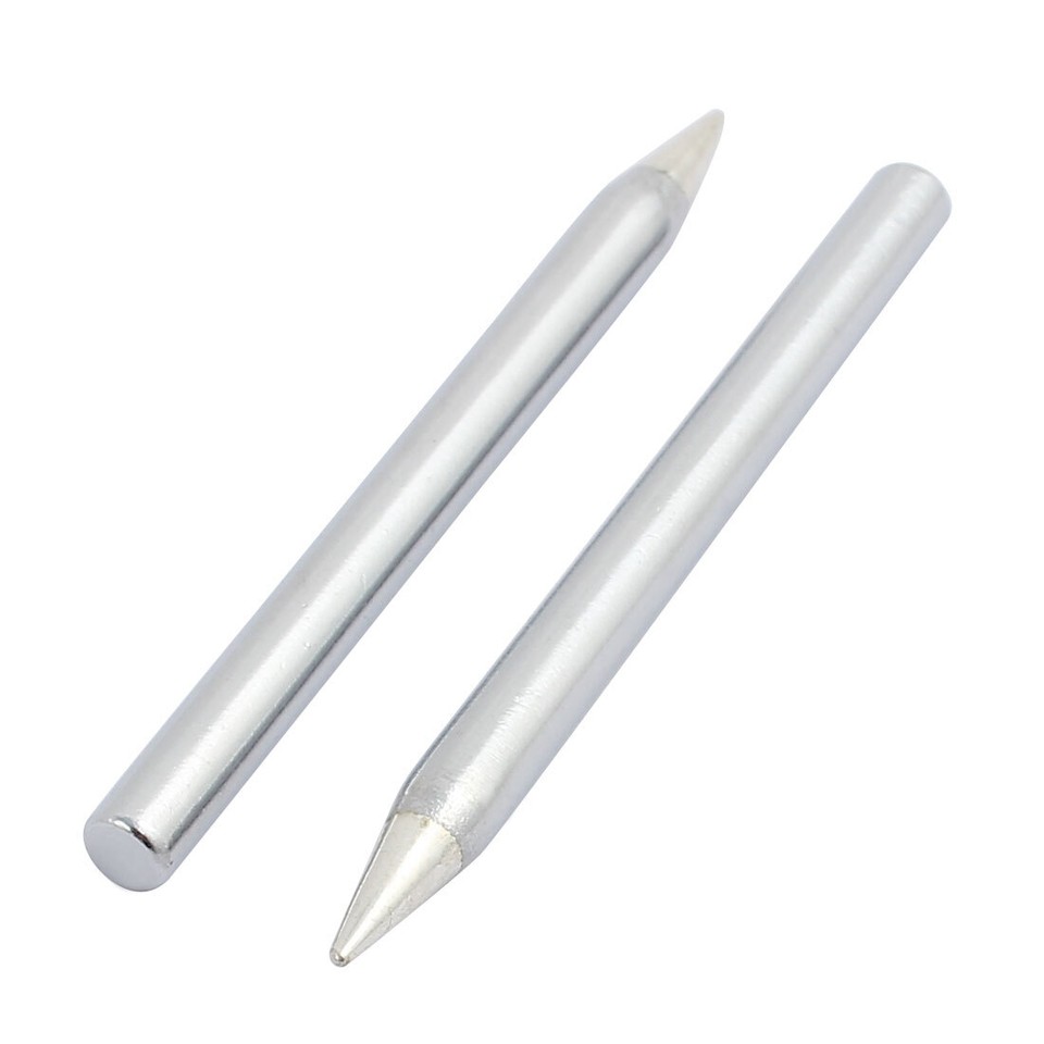70mm Length Soldering Station Solder Iron Tool Pointed Tip Silver Tone ...