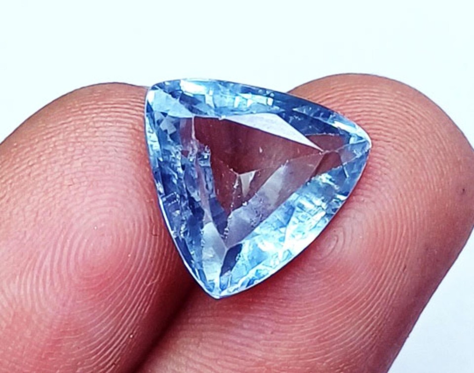 Natural Light Blue Aquamarine Certified Loose Gemstone 6.50 Ct With ...