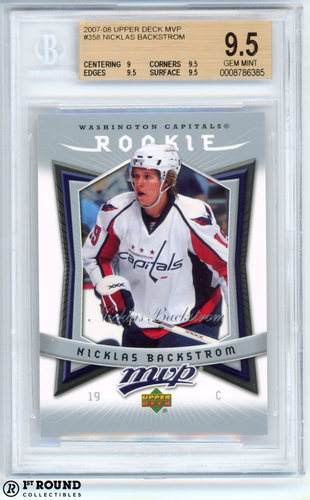 Nicklas Backstrom RC BGS 9.5: 2007-08 Upper Deck MVP Rookie Card POP 7 ...