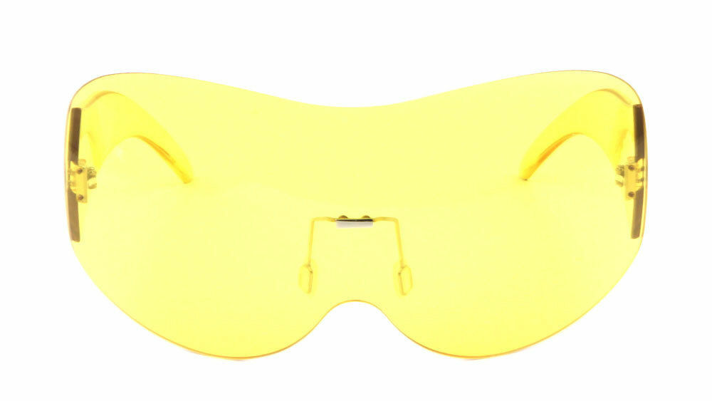 ALPS RIMLESS OVERSIZED SHIELD MONO LENS FUTURISTIC SUNGLASSES GOGGLES ...