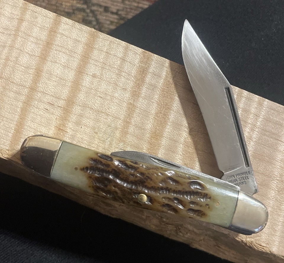 VTG John Primble India Steel Works, Two Blade Pocket Knife, Great Snap ...