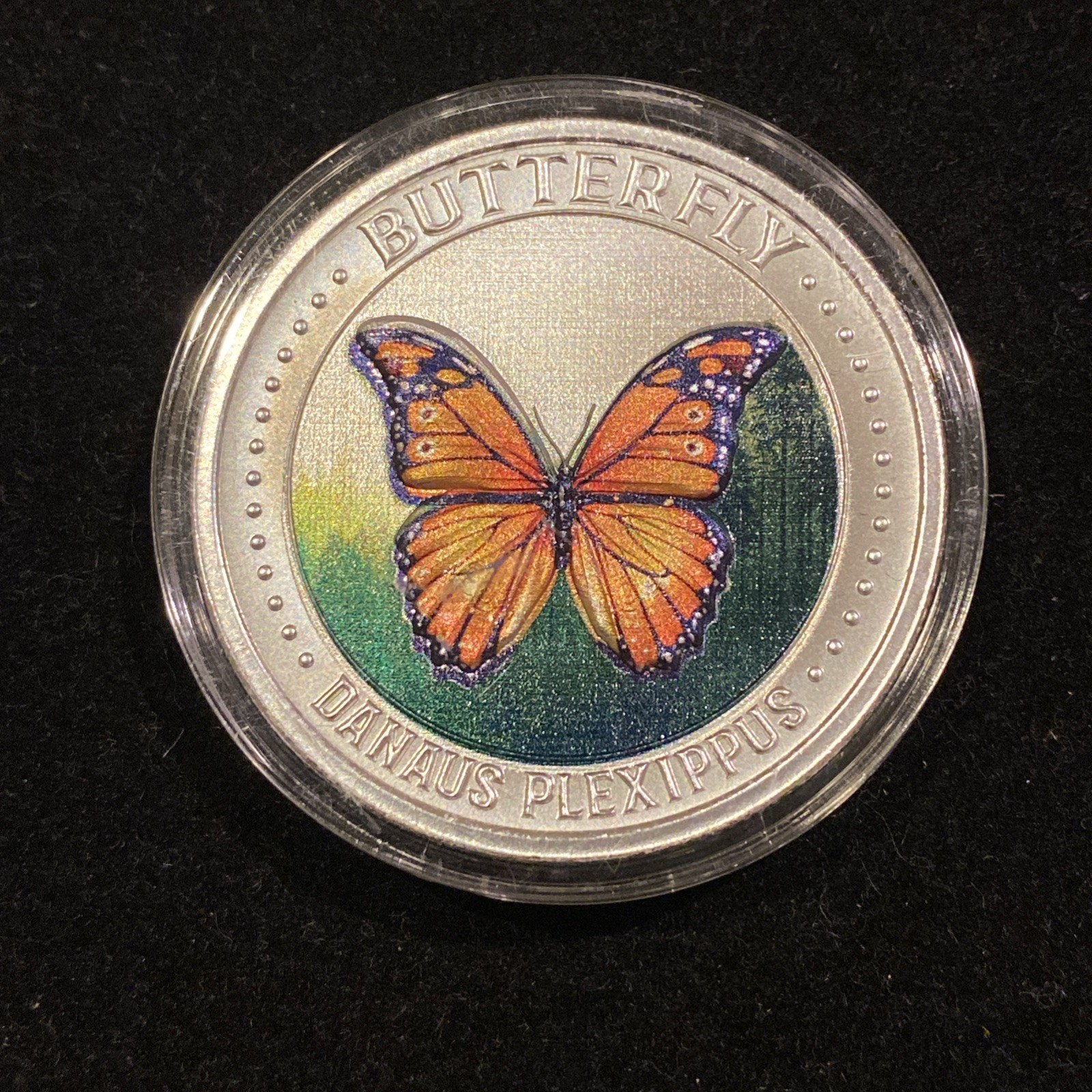 Intaglio Bug Series Color Monarch Butterfly Edition 1 Oz Silver Art ...