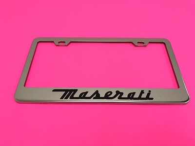 Maserati - STAINLESS STEEL Chrome Metal License Plate Frame w/Screw ...