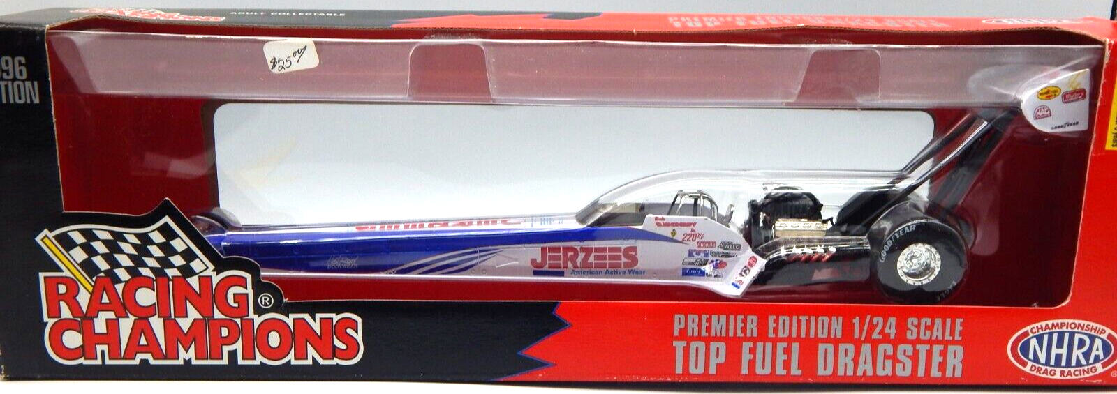 1:24 RACING CHAMPIONS-NHRA-TOP FUEL DRAGSTER- BOB VANDERGRIFF JERZEES ...