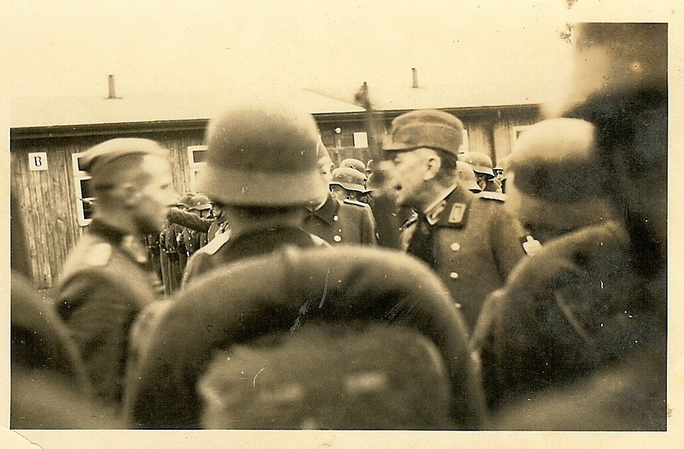 BEST! German RAD Officer Addressing NCO by Helmeted Truppe Lined by ...
