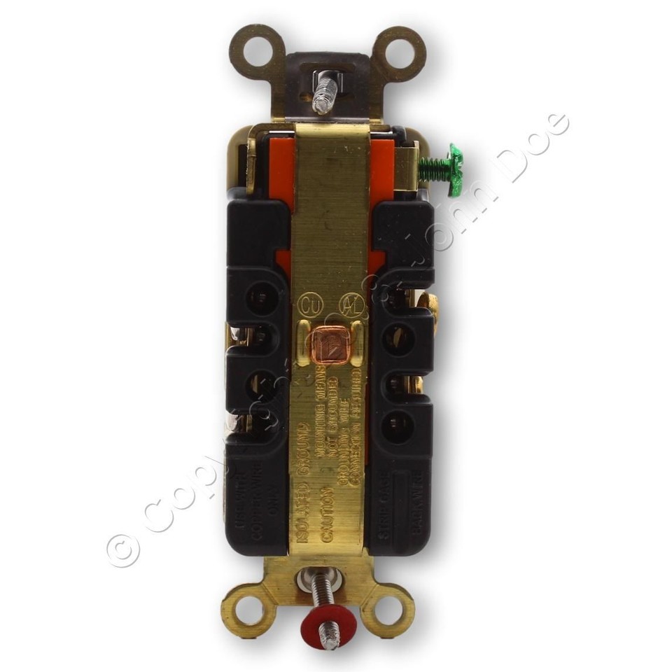 Hubbell Ivory Weather Resistant ISOLATED GROUND Receptacle Outlet 20A ...