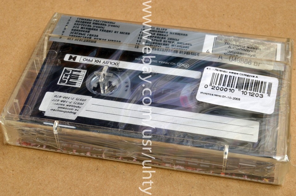 ALEXANDER SOLODUHA LEGENDY ZHANRA RARE UKR ORIGINAL TAPE CASSETTE ...