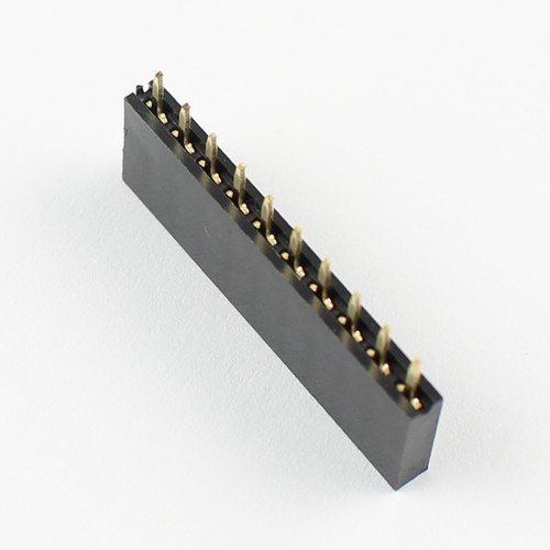 50Pcs 2.54mm Pitch 1x10 Pin 10 Pin Female Single Row Straight Header ...