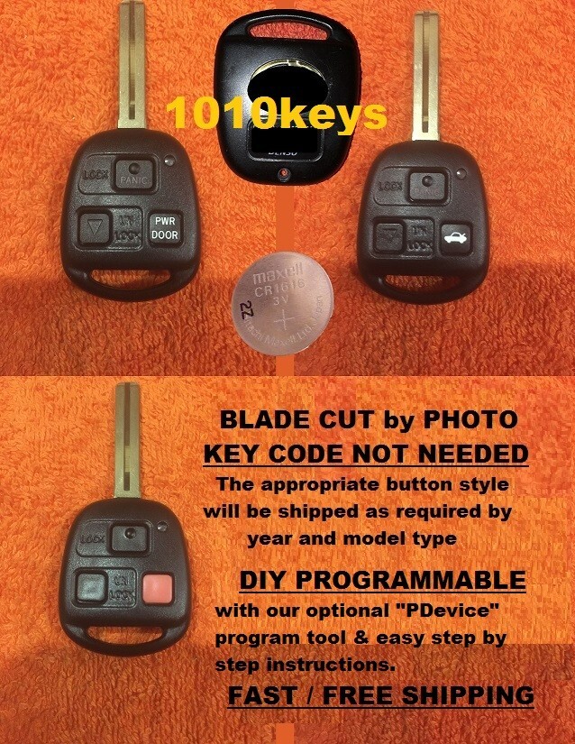 REMOTE KEY FOB BLADE CUTTING SERVICE for VARIOUS YEAR and MODEL ...