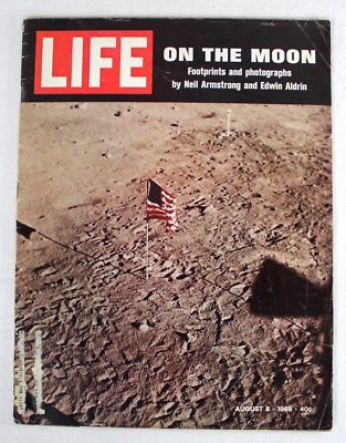 LIFE Magazine: On The Moon August 8 1969 Neil Armstrong Edwin Aldrin | eBay