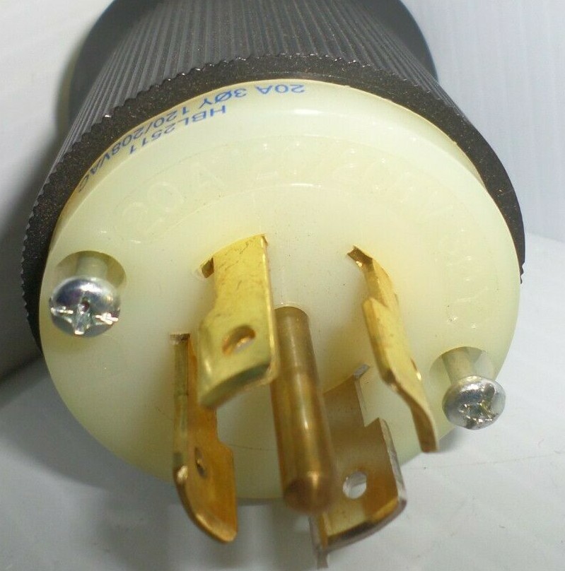 Hubbell+Twist+Lock+Plug+20a+3+Phase+120%2F208v+4+Pole+5+Wire+HBL2511 ...