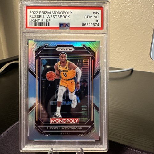 2022 Prizm Monopoly Russell Westbrook #42 Light Blue /199 PSA 10 POP 5 ...