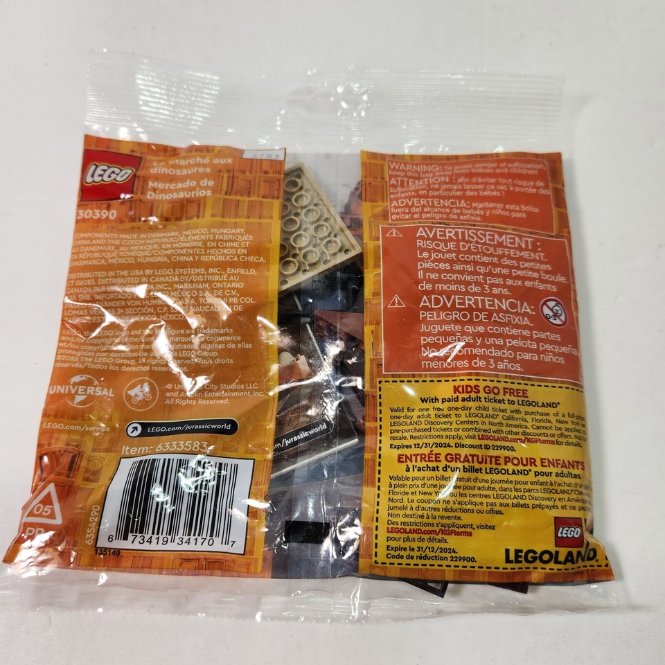 Lego 30390 Jurassic World Dominion Dinosaur Market Polybag Egg Amber ...