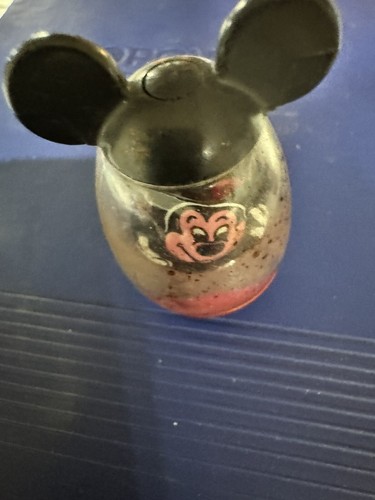 Vintage 2" Weebles Wobble Walt Disney Productions Mickey Mouse Black ...