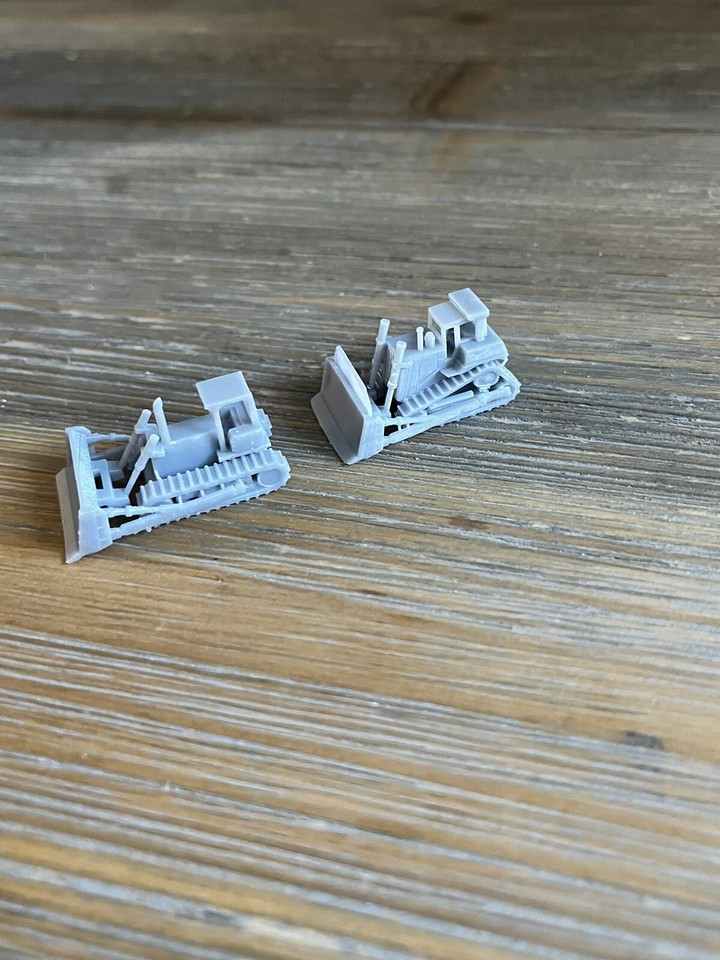 N SCALE 1:160 CONSTRUCTION BULLDOZER SET. (2pk) HIGH TRACK & LOW TRACK ...