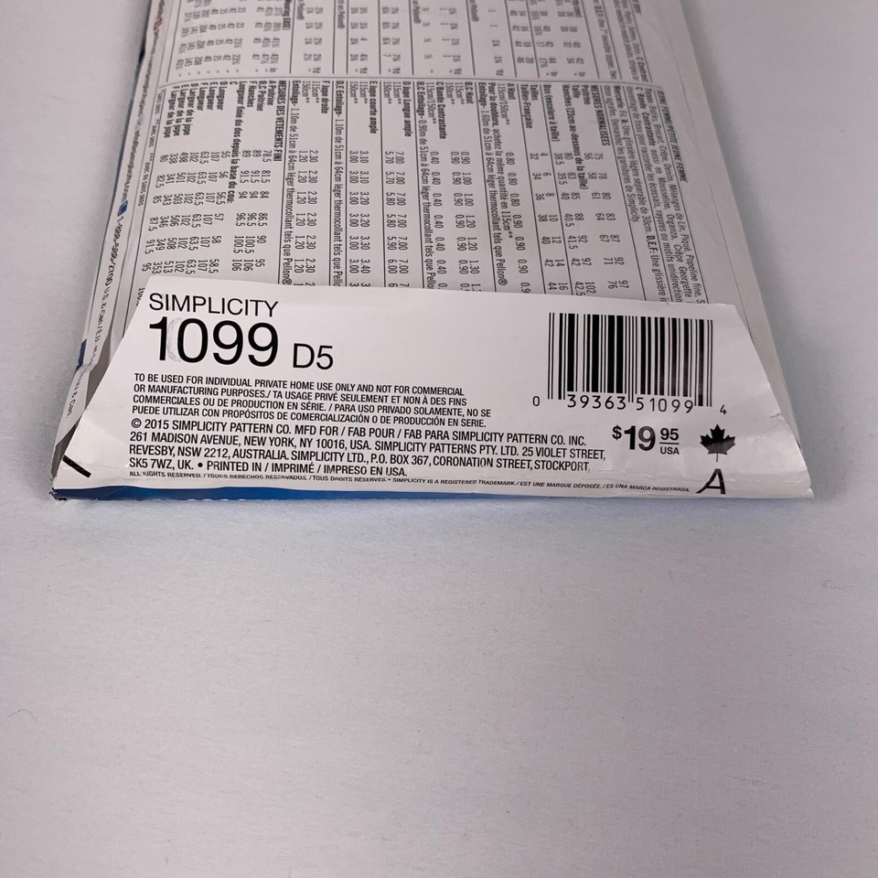 Simplicity 1099 Misses Full or Slim Skirt Tops Size 4-12 D5 Uncut ...