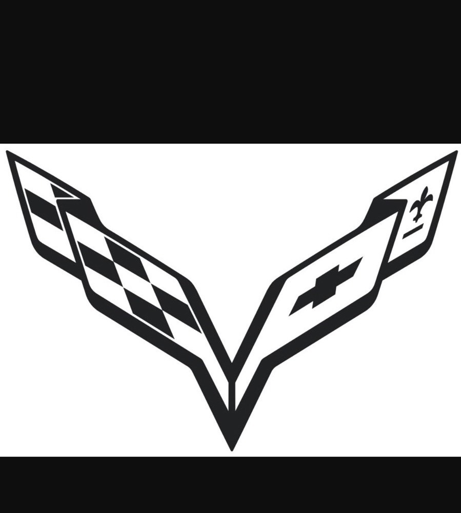 Corvette Race Flag ZR1 Z06 C6 C5 C4 Stingray Vinyl Decal Sticker Rocker ...