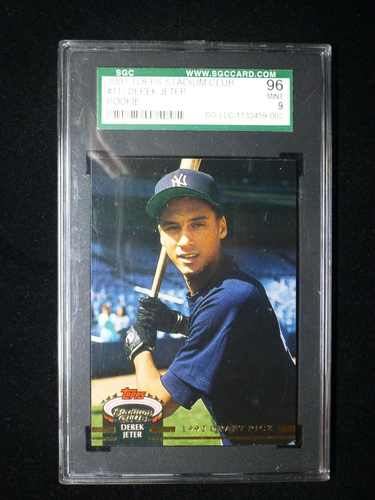 1993 Topps Stadium Club Derek Jeter RC Rookie Yankees SGC 9 Mint | eBay