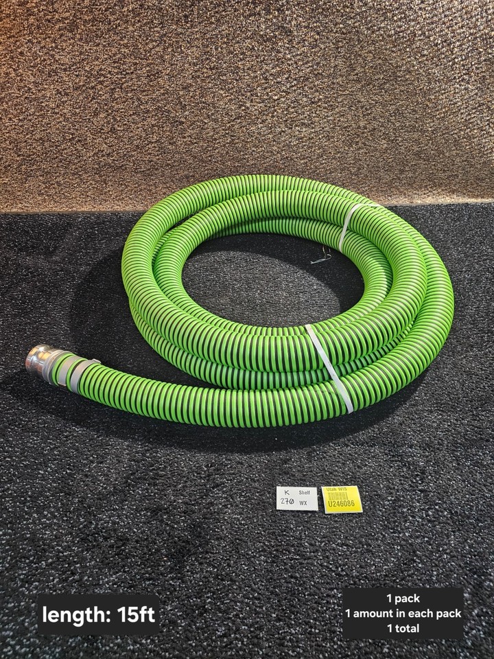 Kanaflex 300 EPDM Suction Hose 15' x 2.5" Aluminum Camlocks Banded ...
